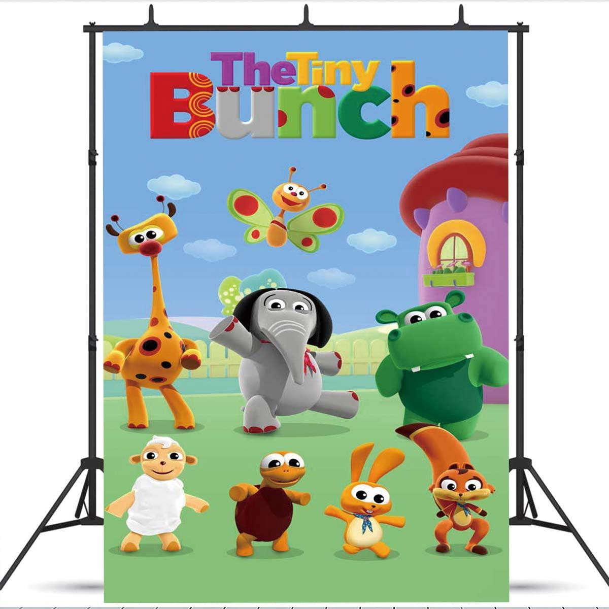 Tiny Bunch Baby TV school Taspestry Wall Decor Birthday Banner Backdrop ...
