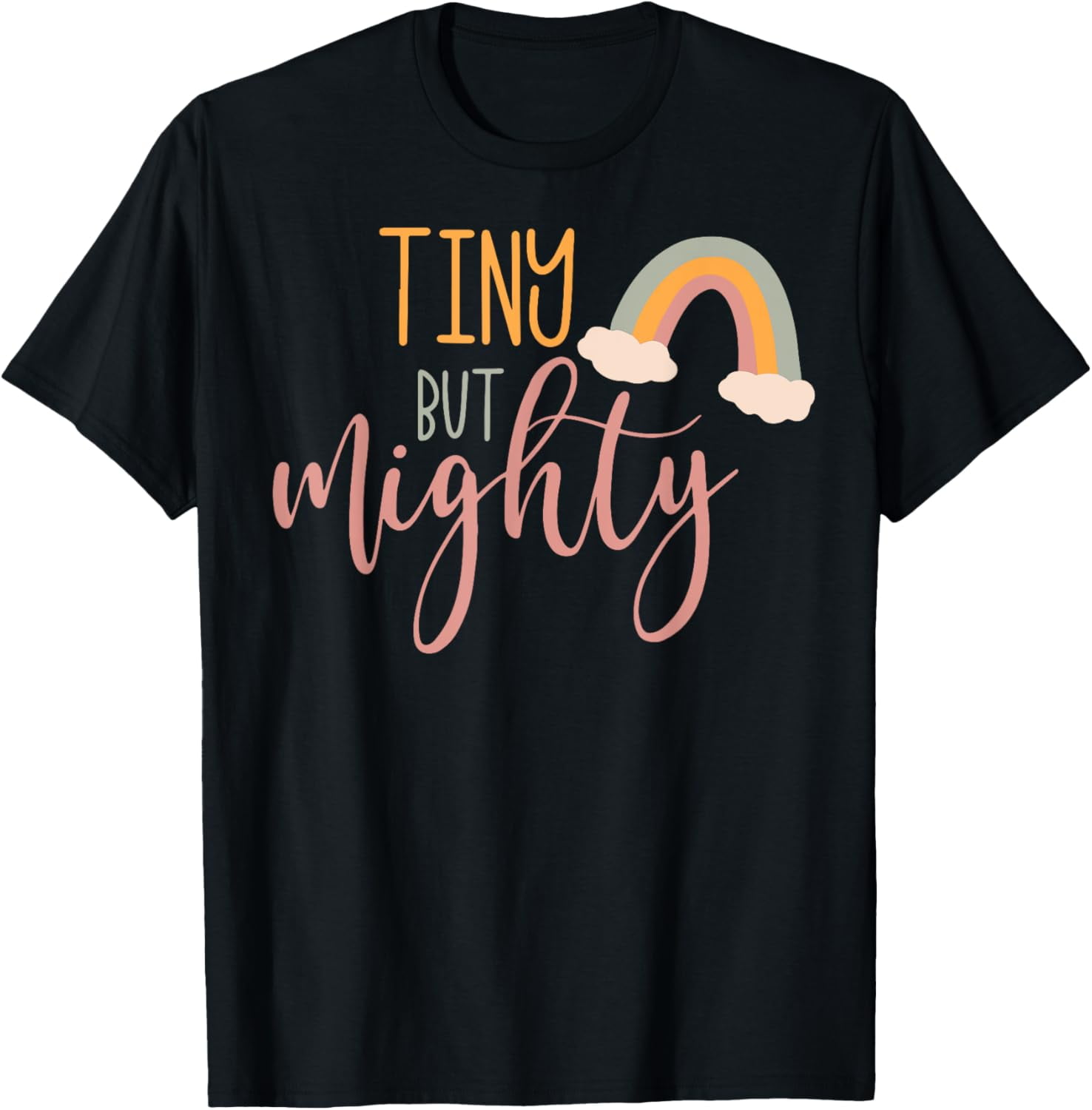 Tiny But Mighty Cute Baby Born Gender Reveal Party Shower T-Shirt ...