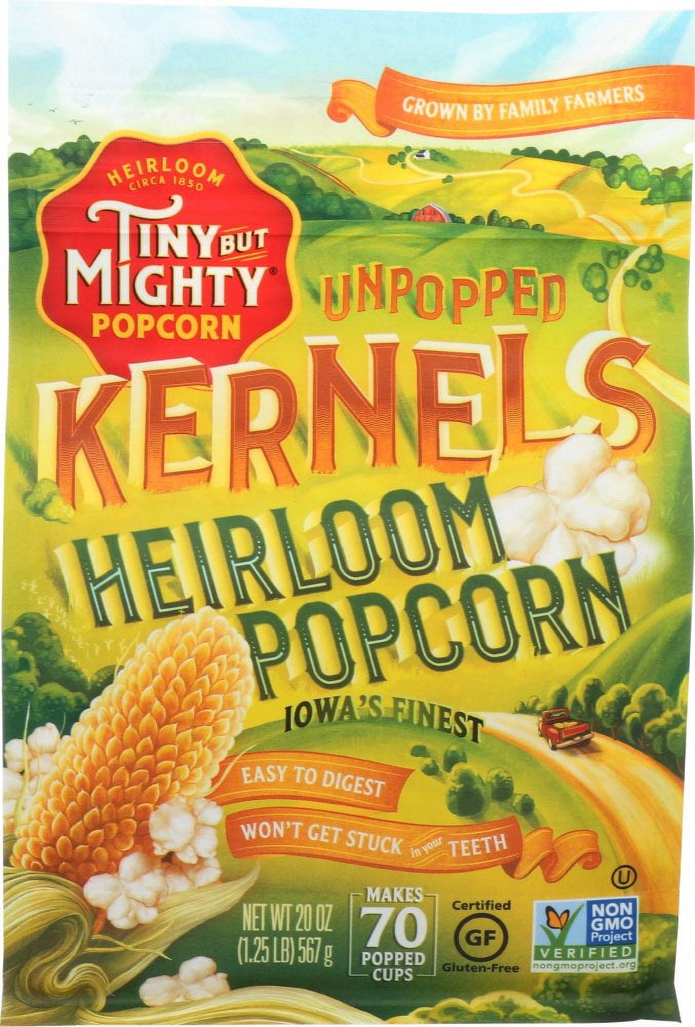 Tiny But Mighty Heirloom Popcorn, Healthy and Delicious, Unpopped Kernels, 1.25lb Bag MDA05 ...