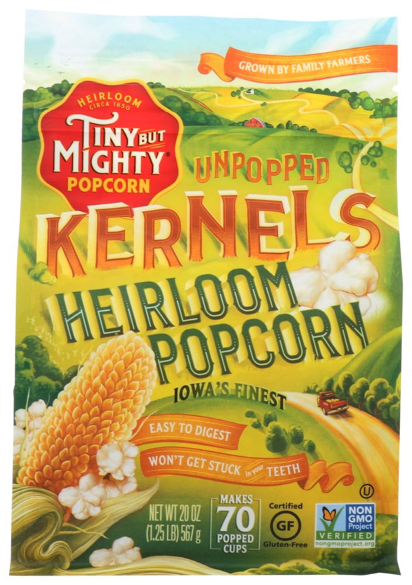 Tiny But Mighty, Heirloom Popcorn, 20 oz, unpopped kernels - Walmart.com