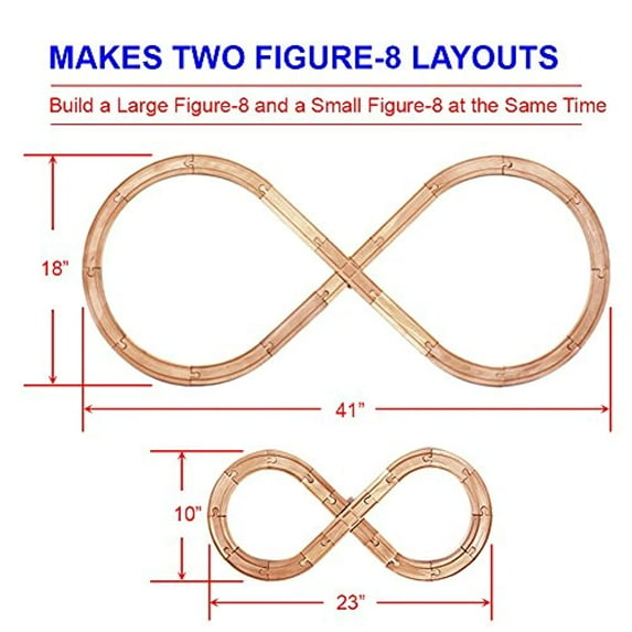 Tiny Conductors Wooden Train Set - 52-Piece Train Track Collection ...