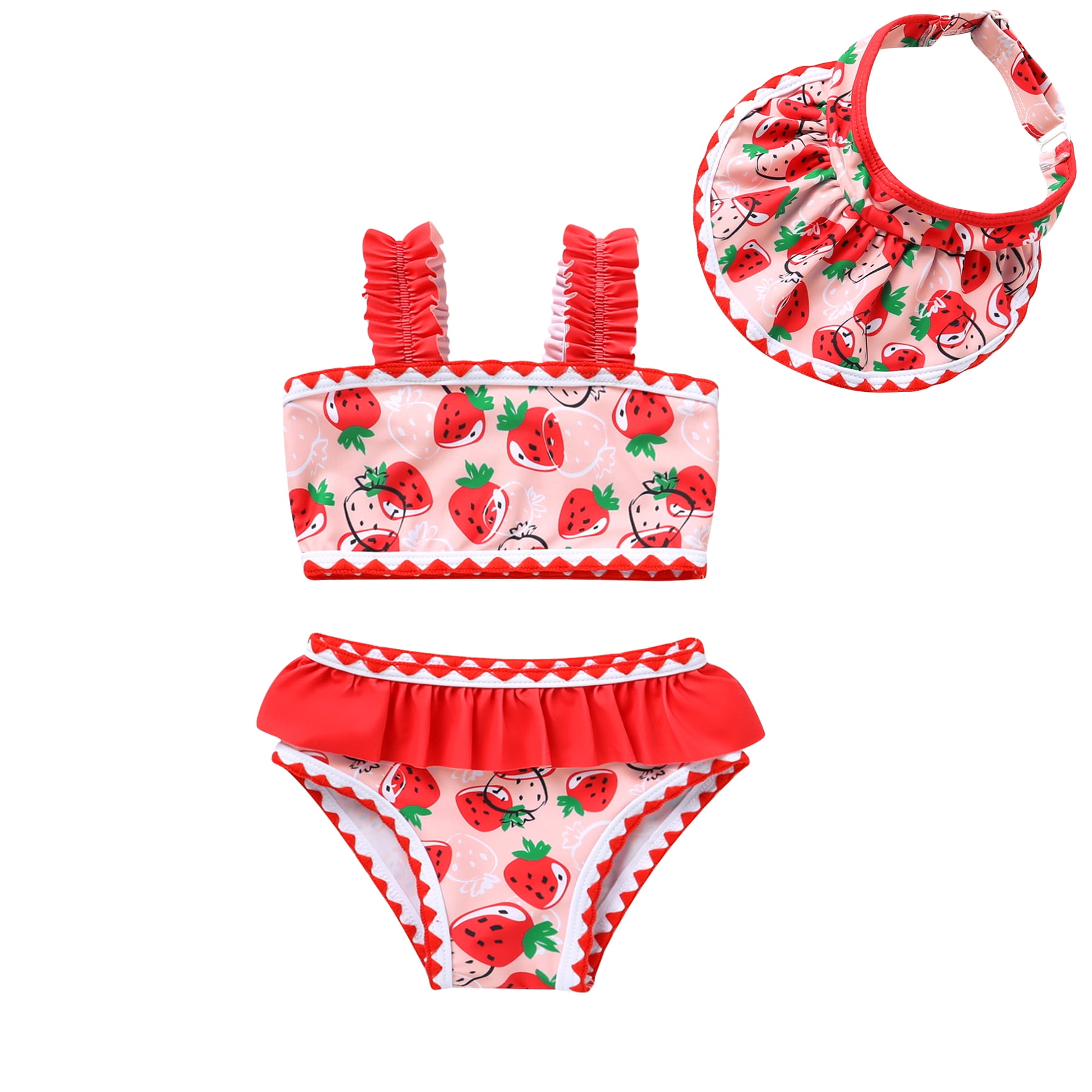 Tiny Cutey Baby Girl Swimsuit Toddler Summer Bikini Beach Bathing Suit ...