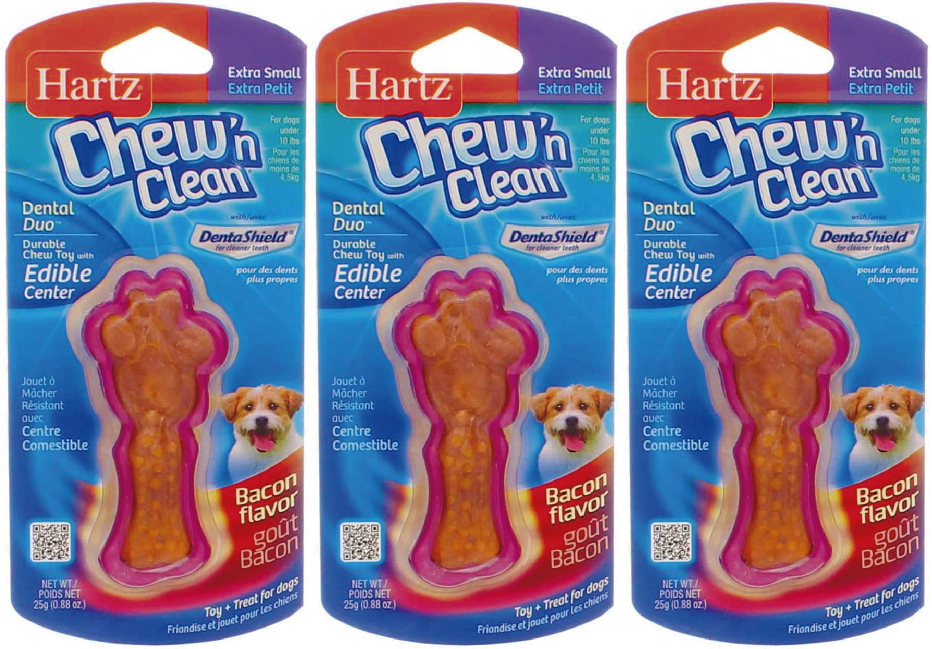 Tiny Dog Dental Duo Dog Toy Edible Chew Combo [Set Of 3] - Walmart.com