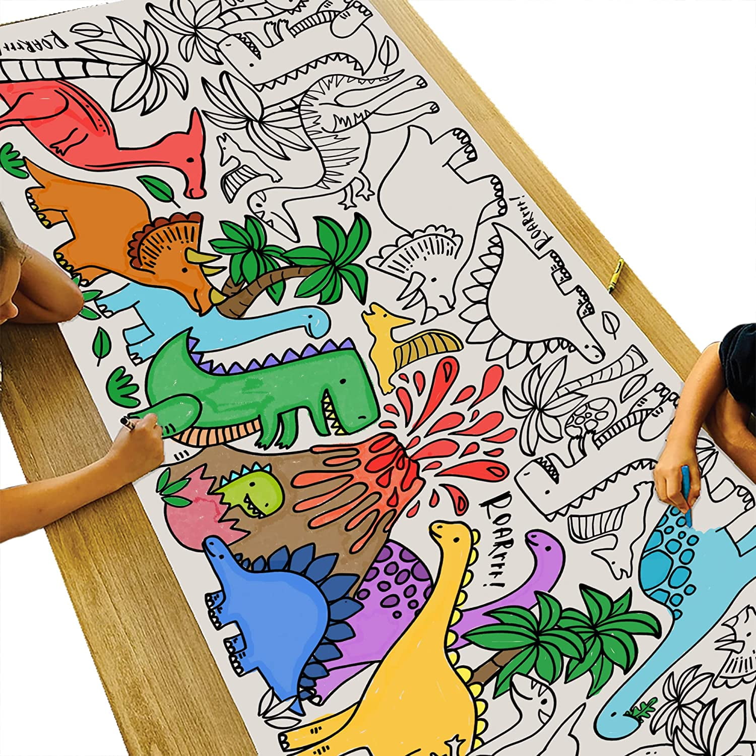 Tiny Expressions Dino Art Activity - Giant Coloring Poster - 30x72 ...