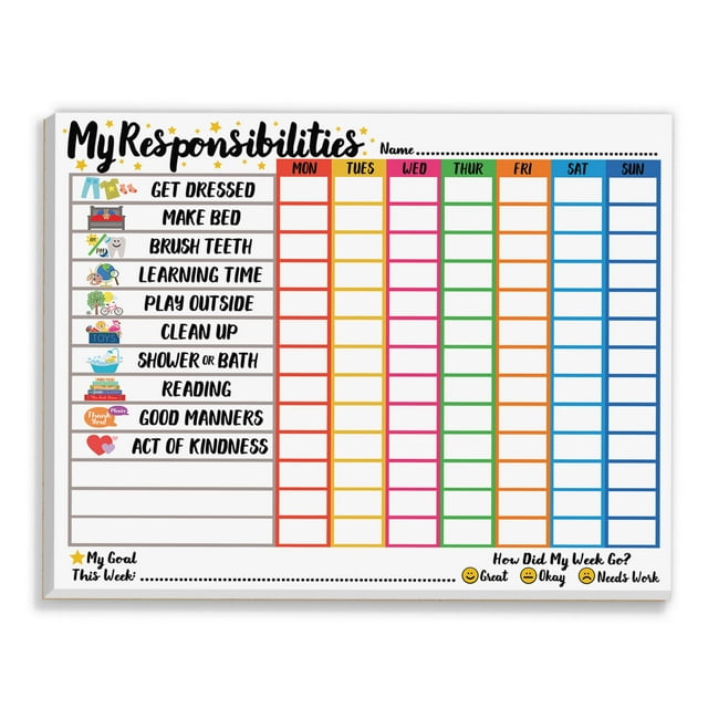 Tiny Expressions - Weekly Responsibility Planner and Chore Chart ...