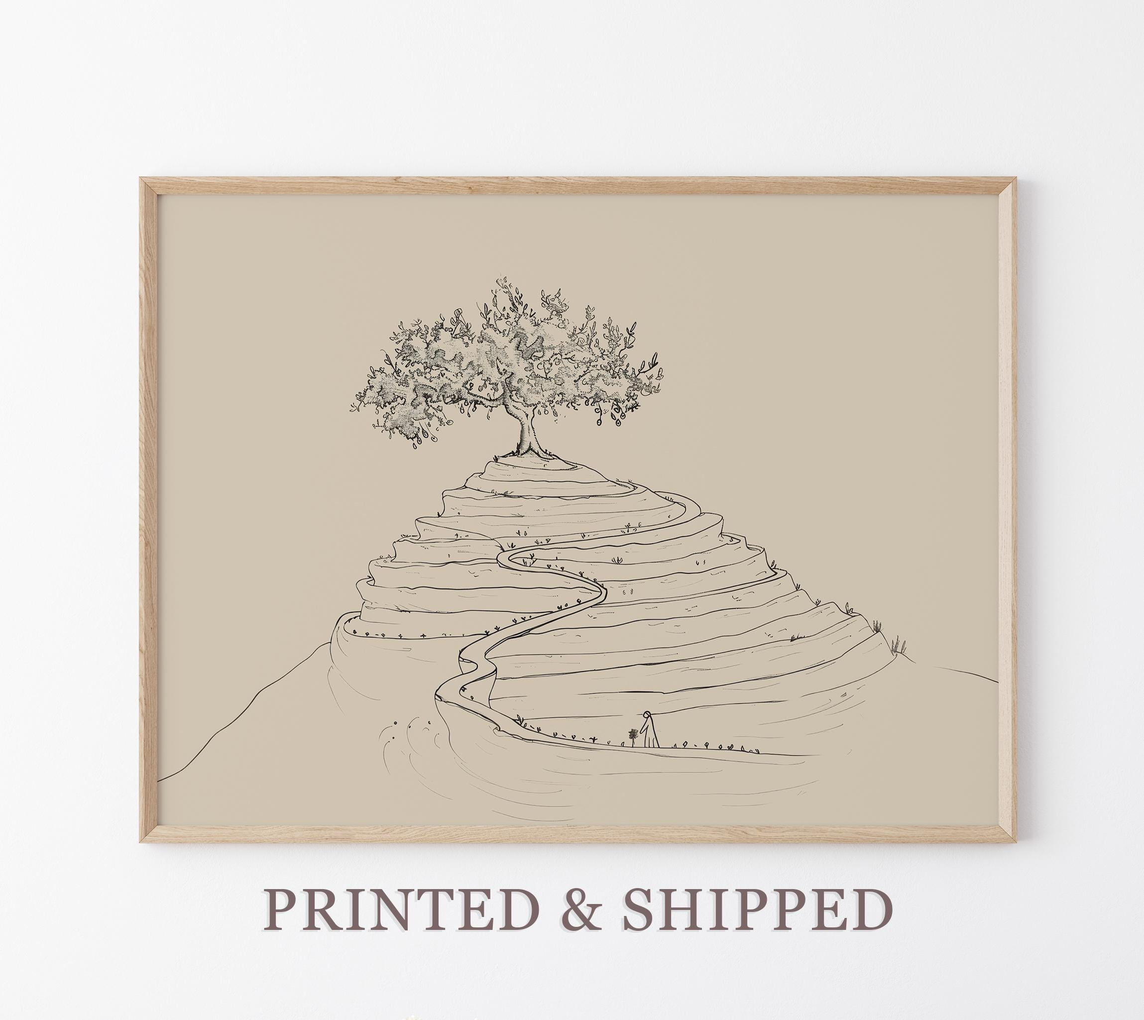 Tiny Faith, Boundless Kingdom Print | Parable Of The Mustard Seed Sketch | Jesus | Minimalistic ...