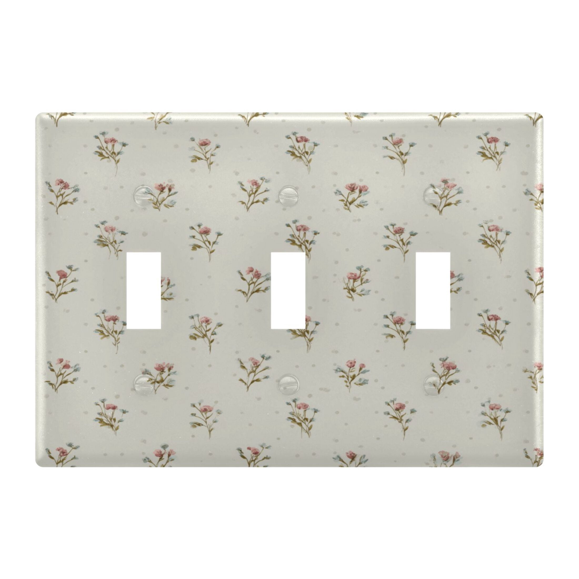 Tiny Flowers on Cream Background Light Switch Cover Electrical Outlet ...