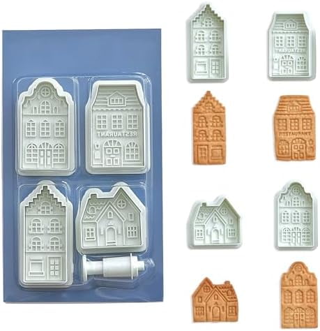 Tiny Gingerbread House Cookie Cutters, Real Estate Cookie Cutters with ...