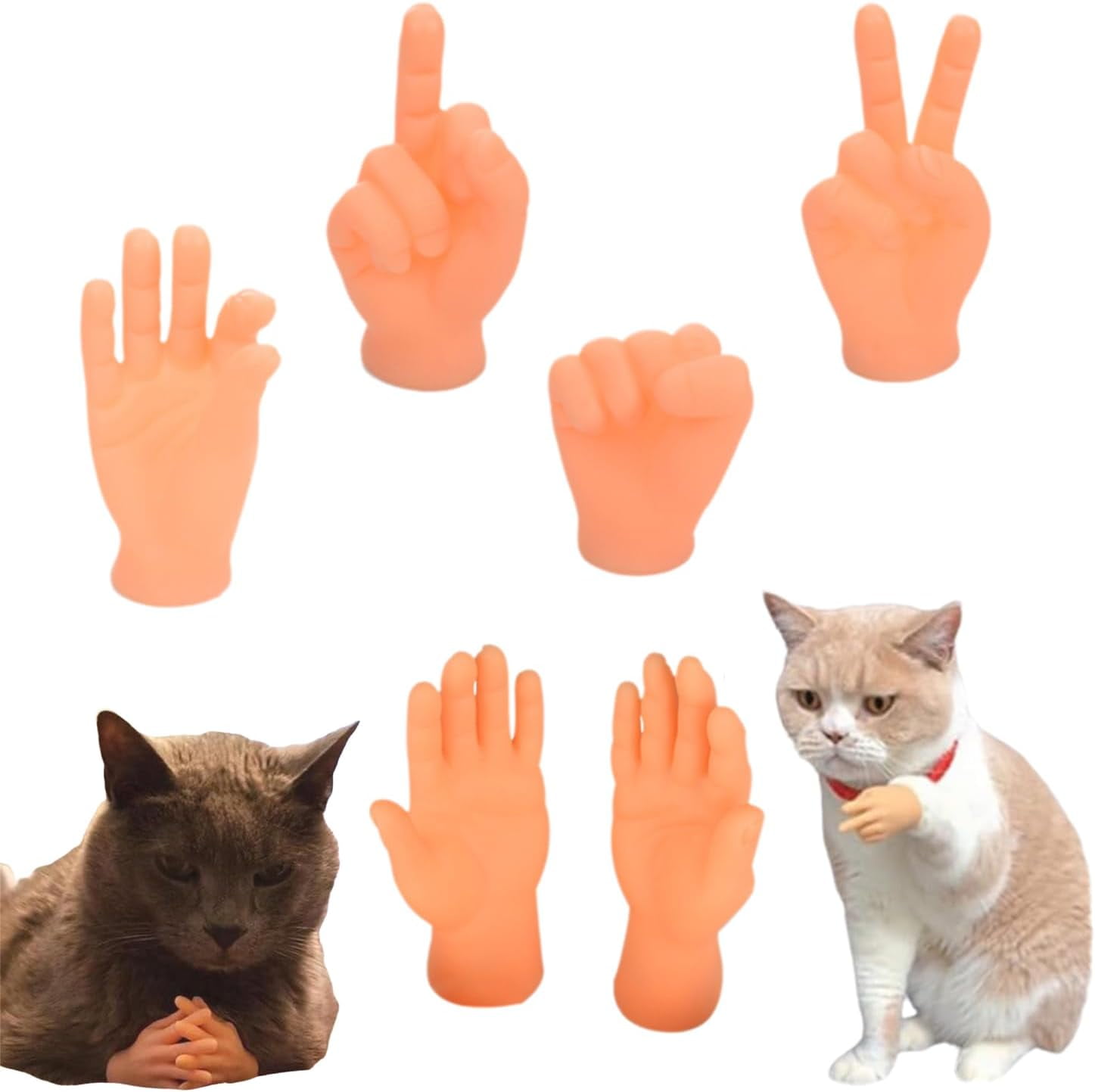 Tiny Hands for Cats, Cat Mini Hands, Hand Finger Puppets, Premium ...