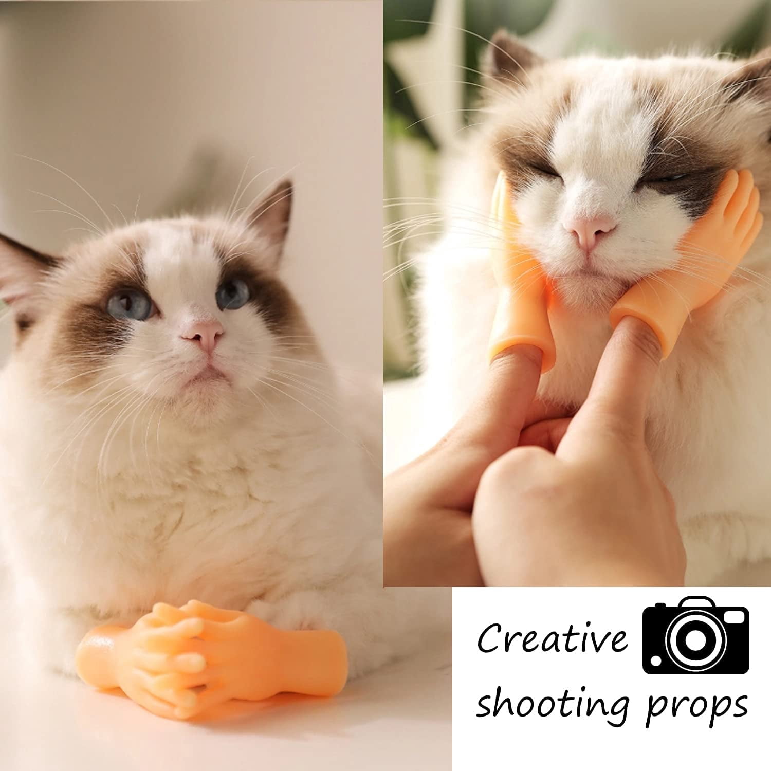 Tiny Hands for Cats, Cat Mini Hands, Hand Finger Puppets, Premium ...