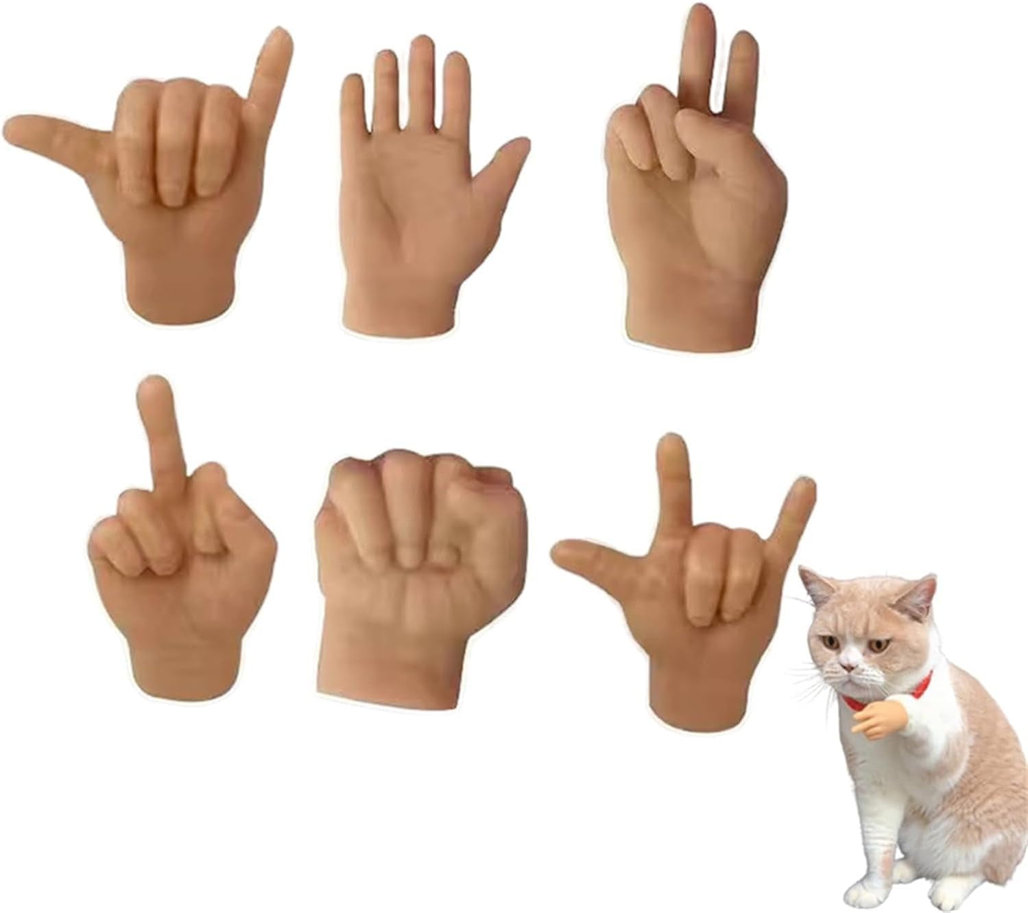 Tiny Hands for Cats,Mini Hands for Cats,Stretchable TPR Hands Cat to ...