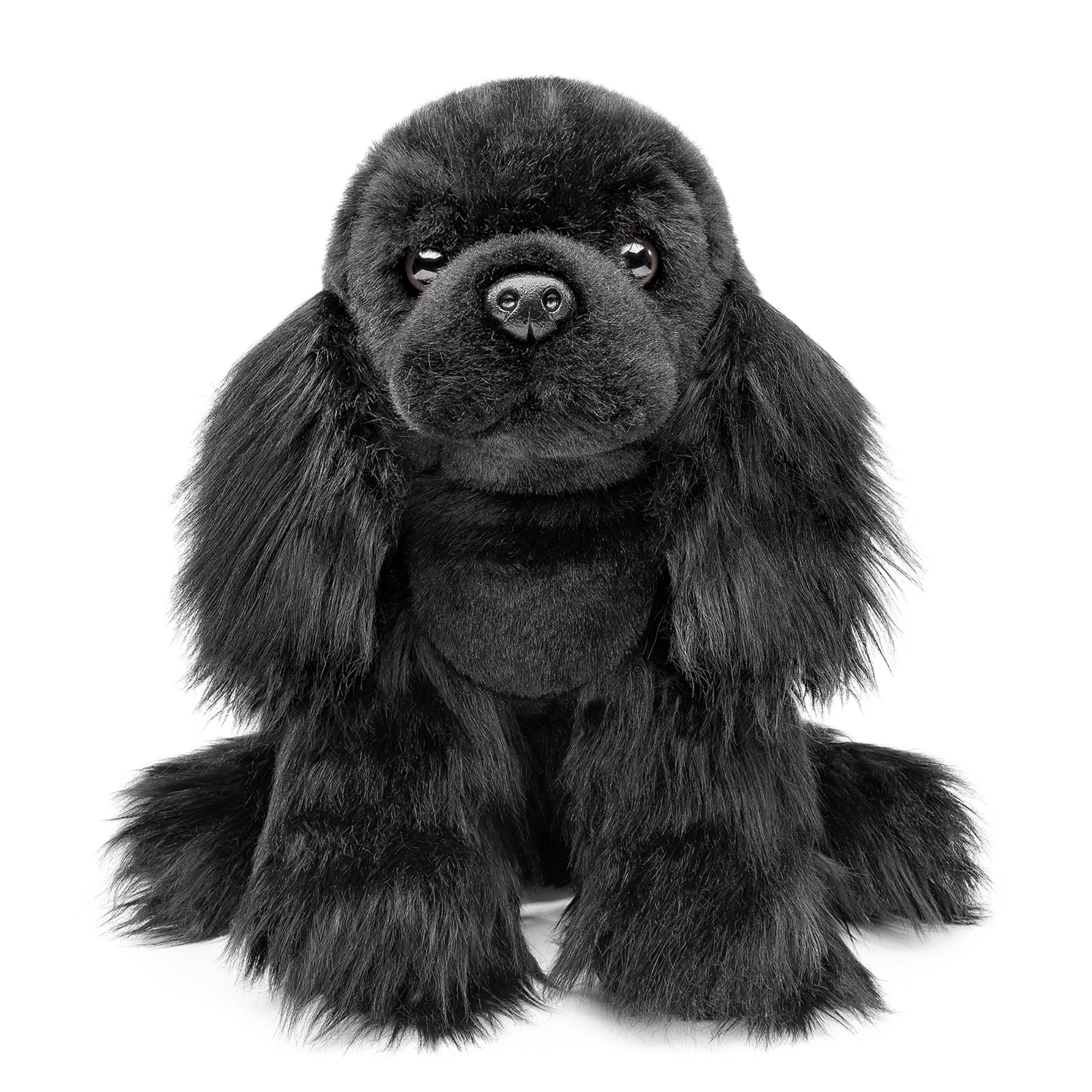 Tiny Heart Cocker Spaniel Stuffed Animal, Soft, Lifelike, Black, 10 ...