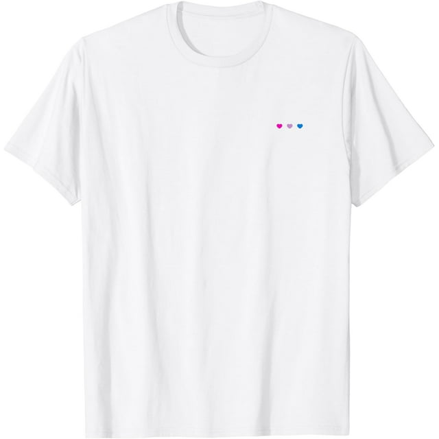 Tiny Hearts Bisexual Flag Subtle Bi Pride Month LGBT Rights T-Shirt ...