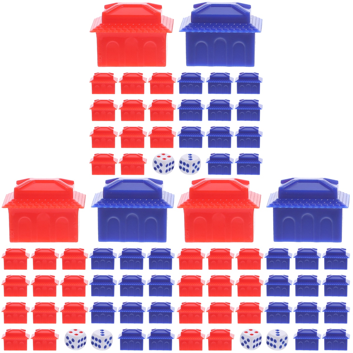 Tiny House 6 Sets Photo Props Board Games Chess Pieces Mini Plastic ...