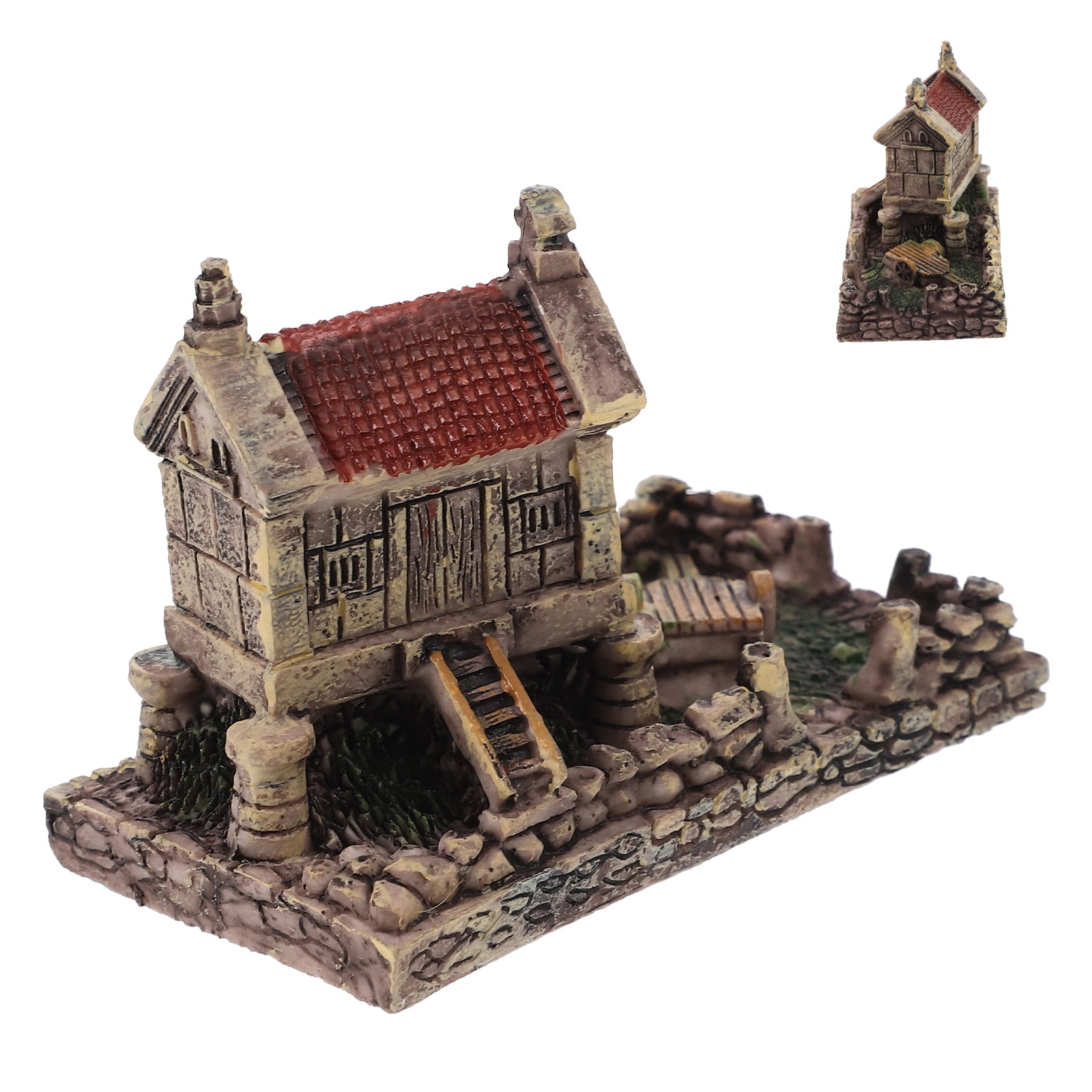 Raindrops Creative Dark Brown Resin Mini House for Decoration Durable ...