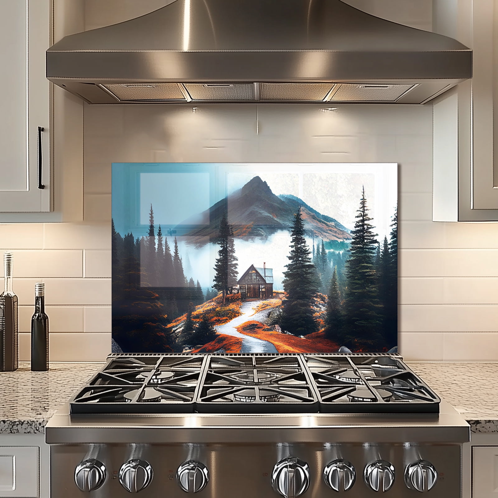 Tiny House Tempered Glass Backsplash For Kitchen Behind Stove,Stove ...