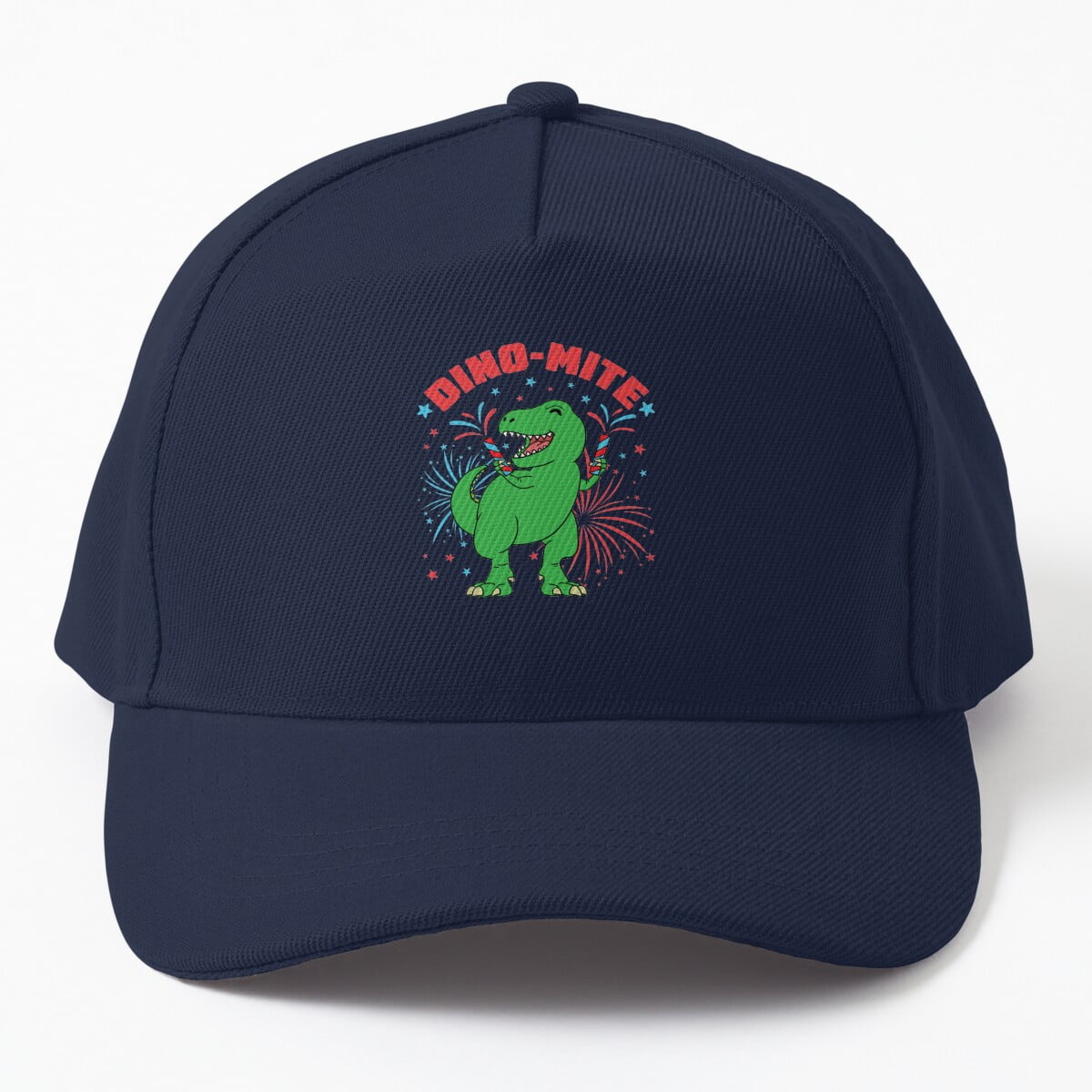 Tiny Hug 4Th Of July Dinosaur Holding Firecracker - Dino-Mite Cap, Hats ...