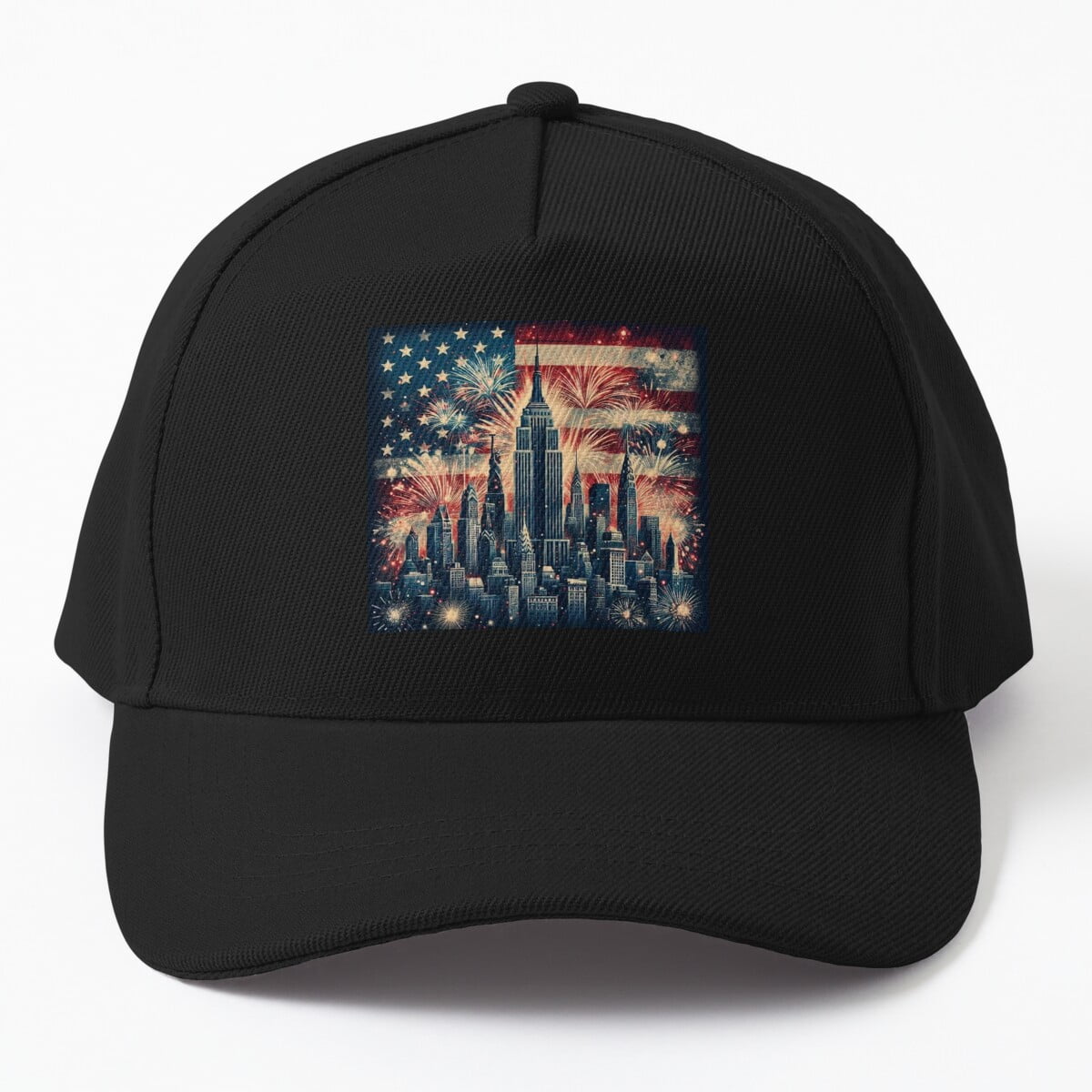 Tiny Hug 4Th Of July Fireworks Empire State Building Cap Baseball Cap ...