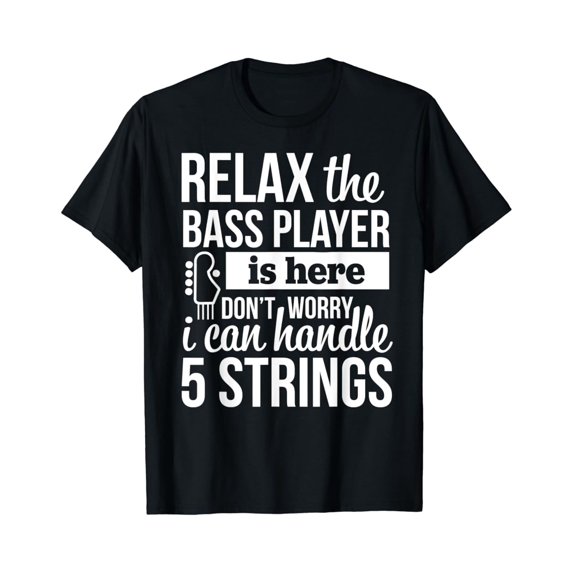 Tiny Hug 5 String Bass Guitar T Shirt Bassist Musician Gift, Full Size ...