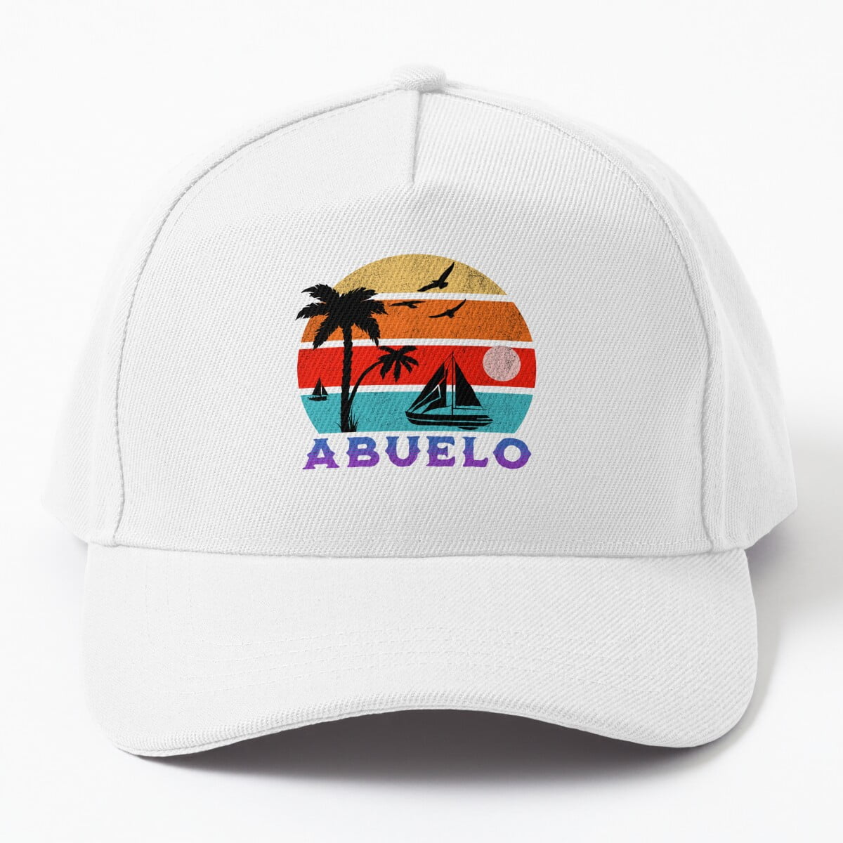 Tiny Hug Abuelo Retro Sunset Ocean Grandfather Cap Hats For Men, Gift ...