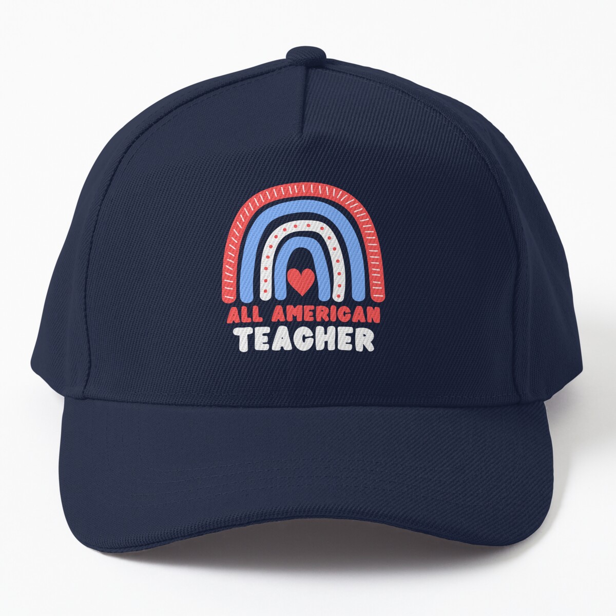 Tiny Hug All American Teacher - Rainbow Patriotic Teacher Cap, Hats For ...
