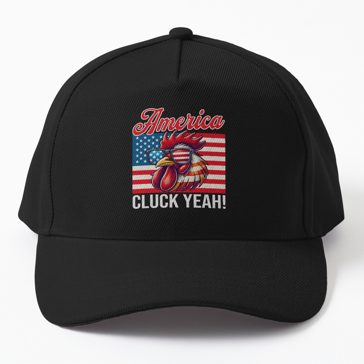 Tiny Hug America Cluck Yeah Rooster Patriotic Flag Cap, Hats For Men ...