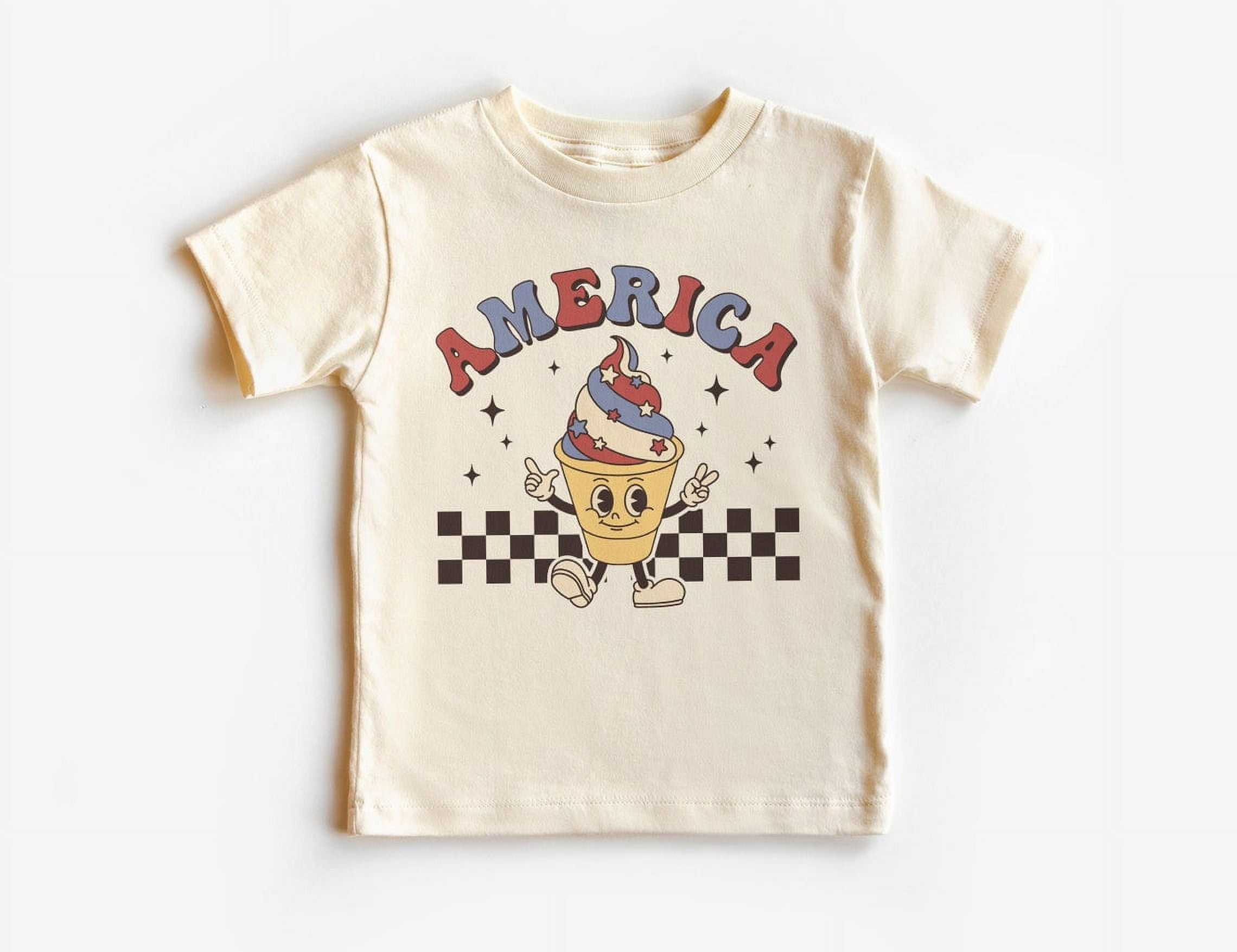 Tiny Hug America Cute Ice Cream Toddler Shirt - 4Th Of July Outfit - Happy Fourth Tee - Boho ...