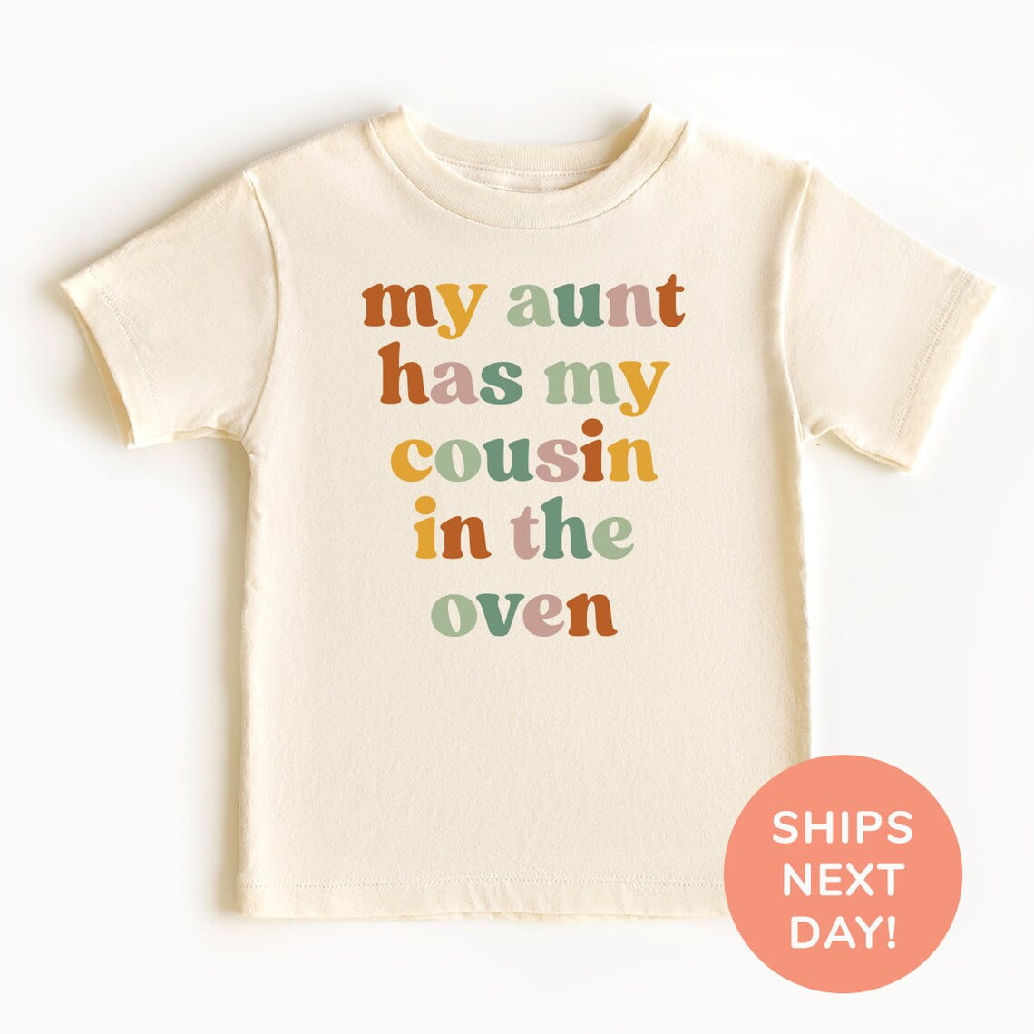 Tiny Hug My Aunt Has My Cousin In The Oven Shirt And Onesie, Funny Toddler & Youth Shirt, Aunt ...