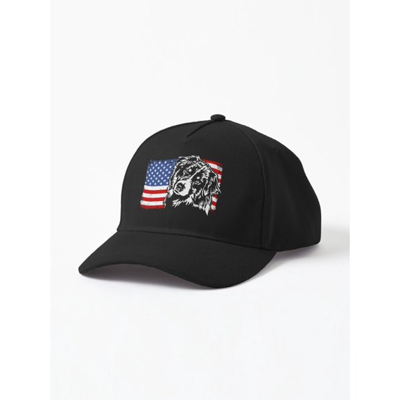 Tiny Hug Australian Shepherd American Flag Patriotic Dog Cap, Hats For ...