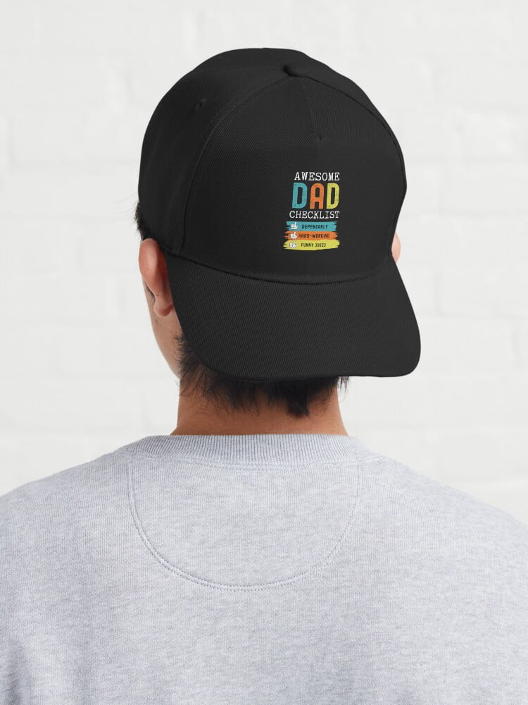 Tiny Hug Awesome Dad Checklist Gift For Fathers Cap, Hats For Men, Gift For Him - Walmart.com