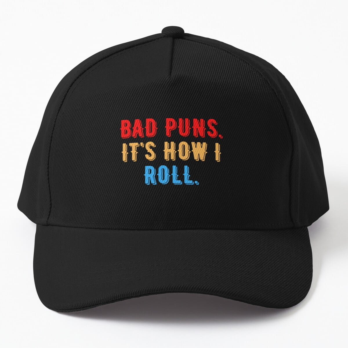 Tiny Hug Bad Puns It'S How I Roll Roll Gift For Vacation, Dad Jokes Cap ...
