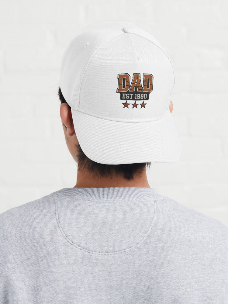 Tiny Hug Basketball Dad Design - Est 1990 Retro Style Cap Hats For Men ...