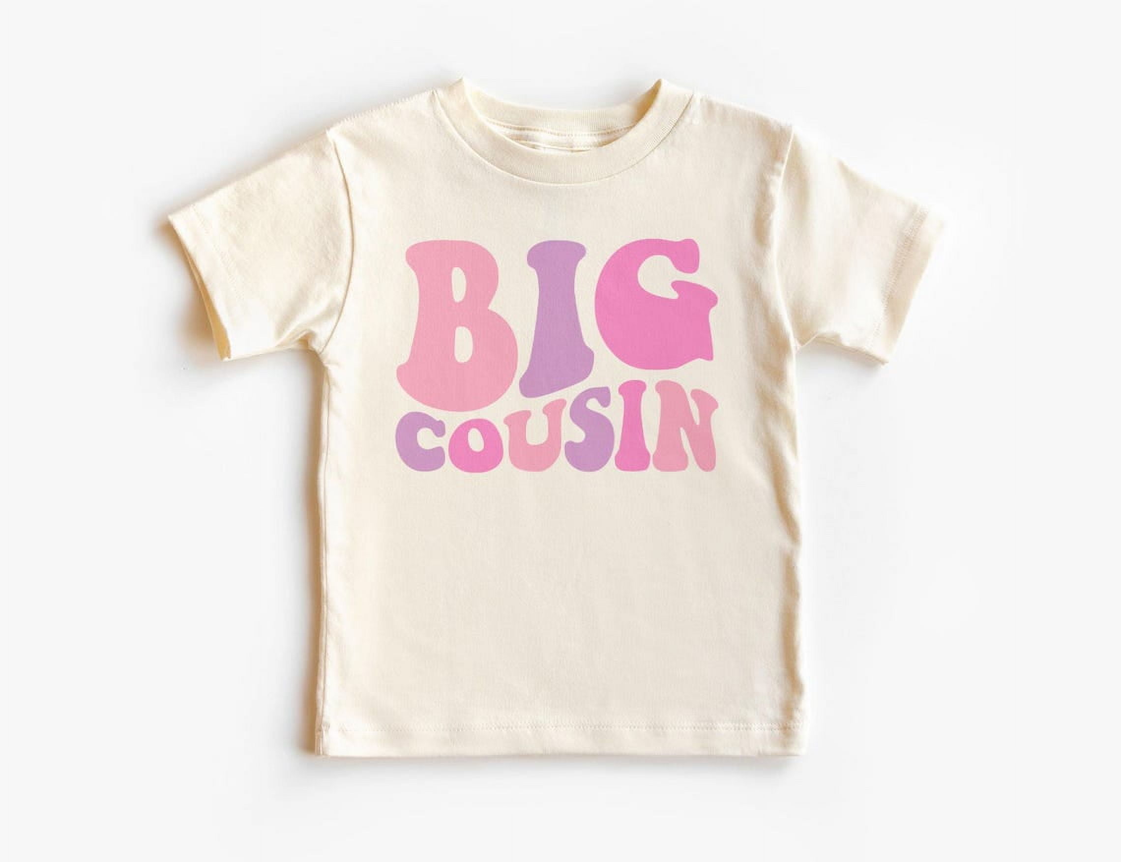 Tiny Hug Big Cousin Pinks Toddler Shirt - Retro Groovy Family Reunion ...