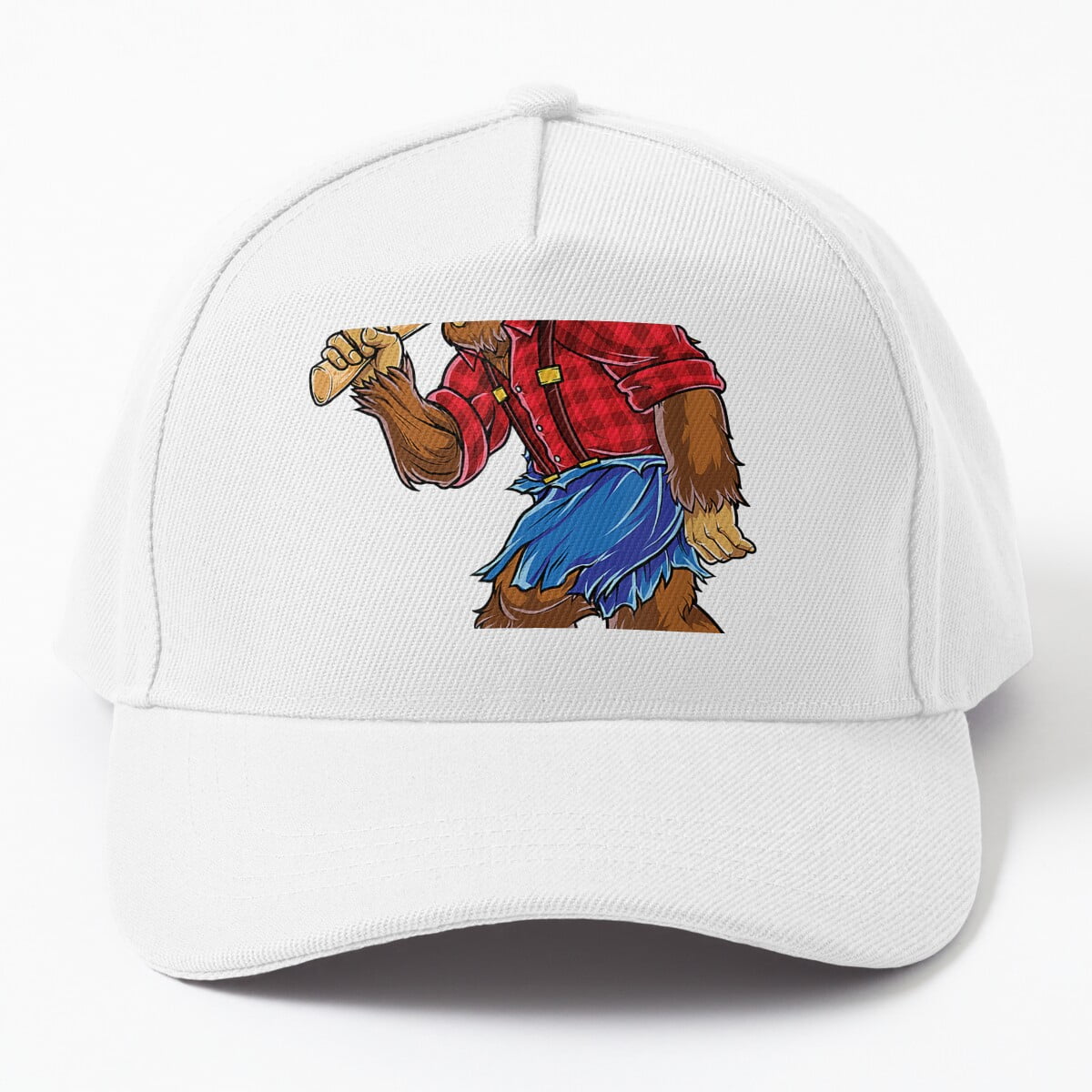 Tiny Hug Bigfoot Lumberjack Sasquatch Carpenter Men Dad Boys Cap Hats ...