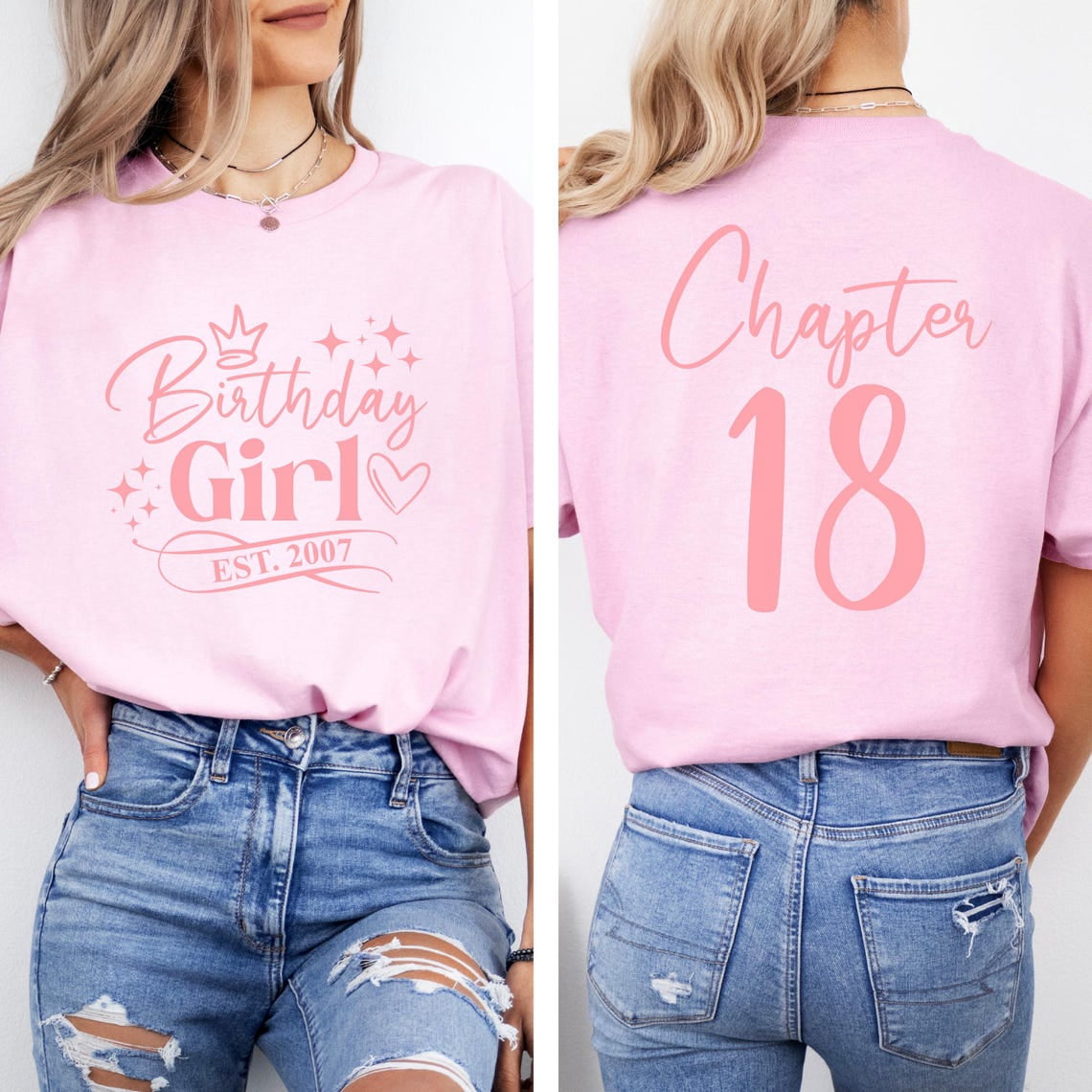 Tiny Hug Birthday Girl Shirt, 18Th Birthday Era Shirt, Girl Birthday ...