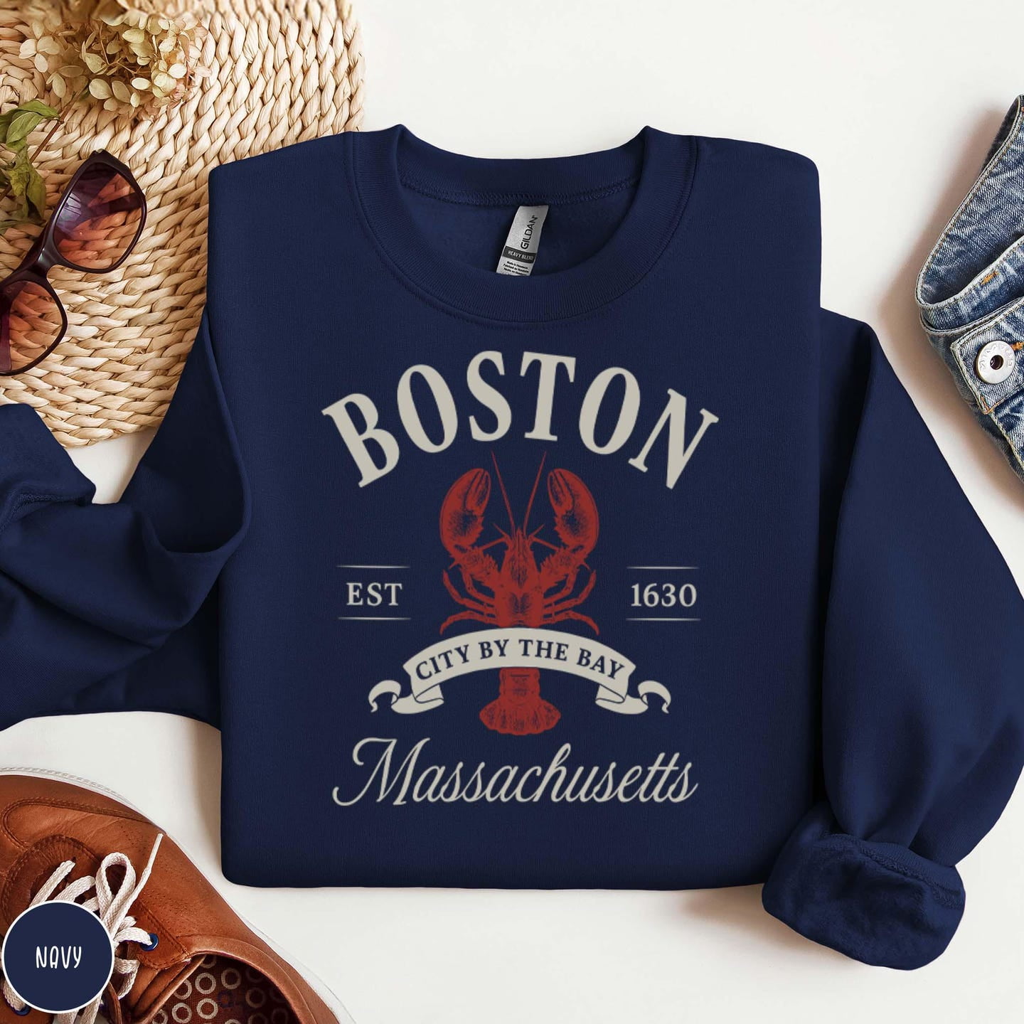 Tiny Hug Boston Sweatshirt Boston Massachusetts Sweater Boston Lobster ...