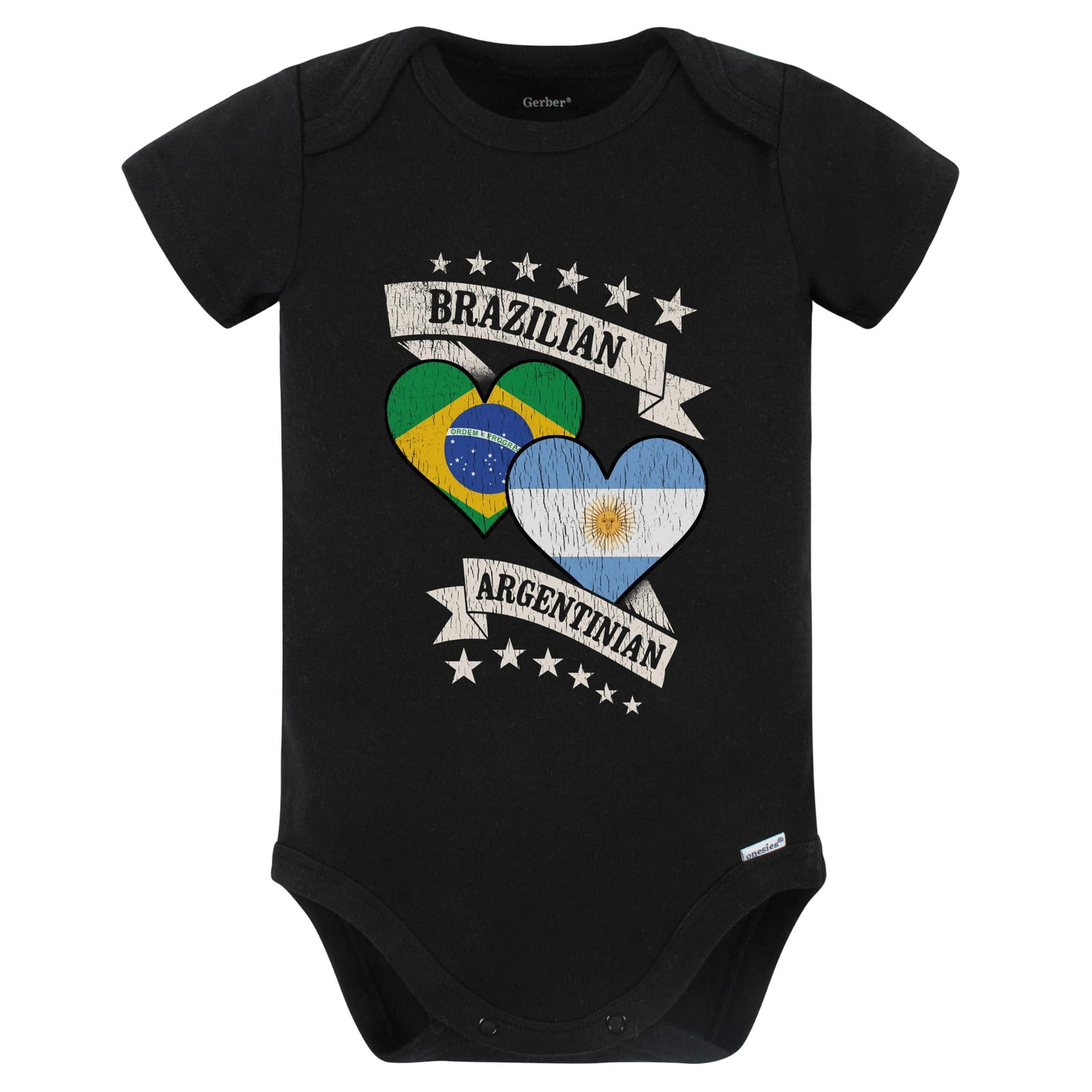 Tiny Hug Brazilian Argentinian Heart Flags Brazil Argentina Baby ...