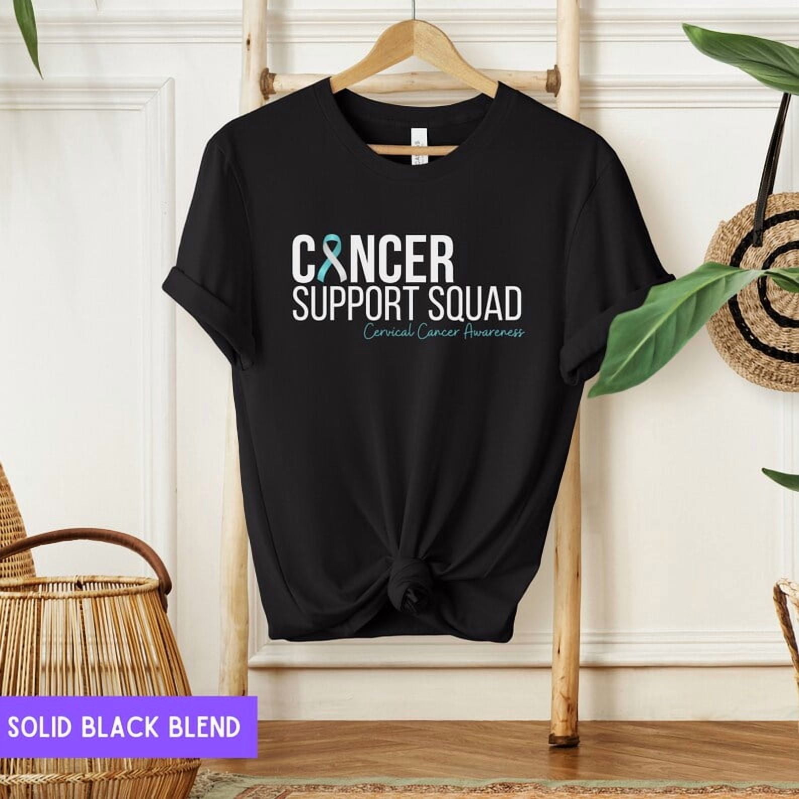 Tiny Hug Cervical Cancer Support Squad Shirt, Team Cancer Tshirt ...