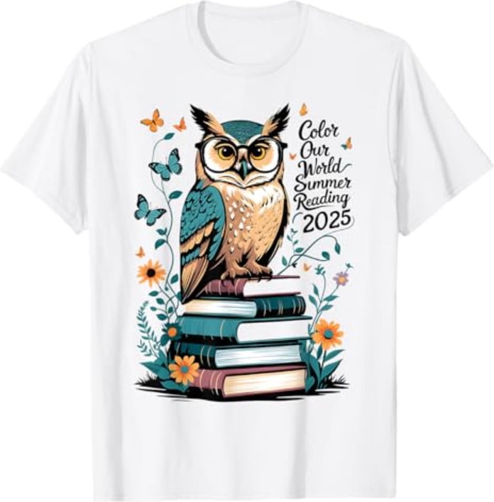 Tiny Hug Color Our World Summer Reading Program 2025 Owl T-Shirt All ...