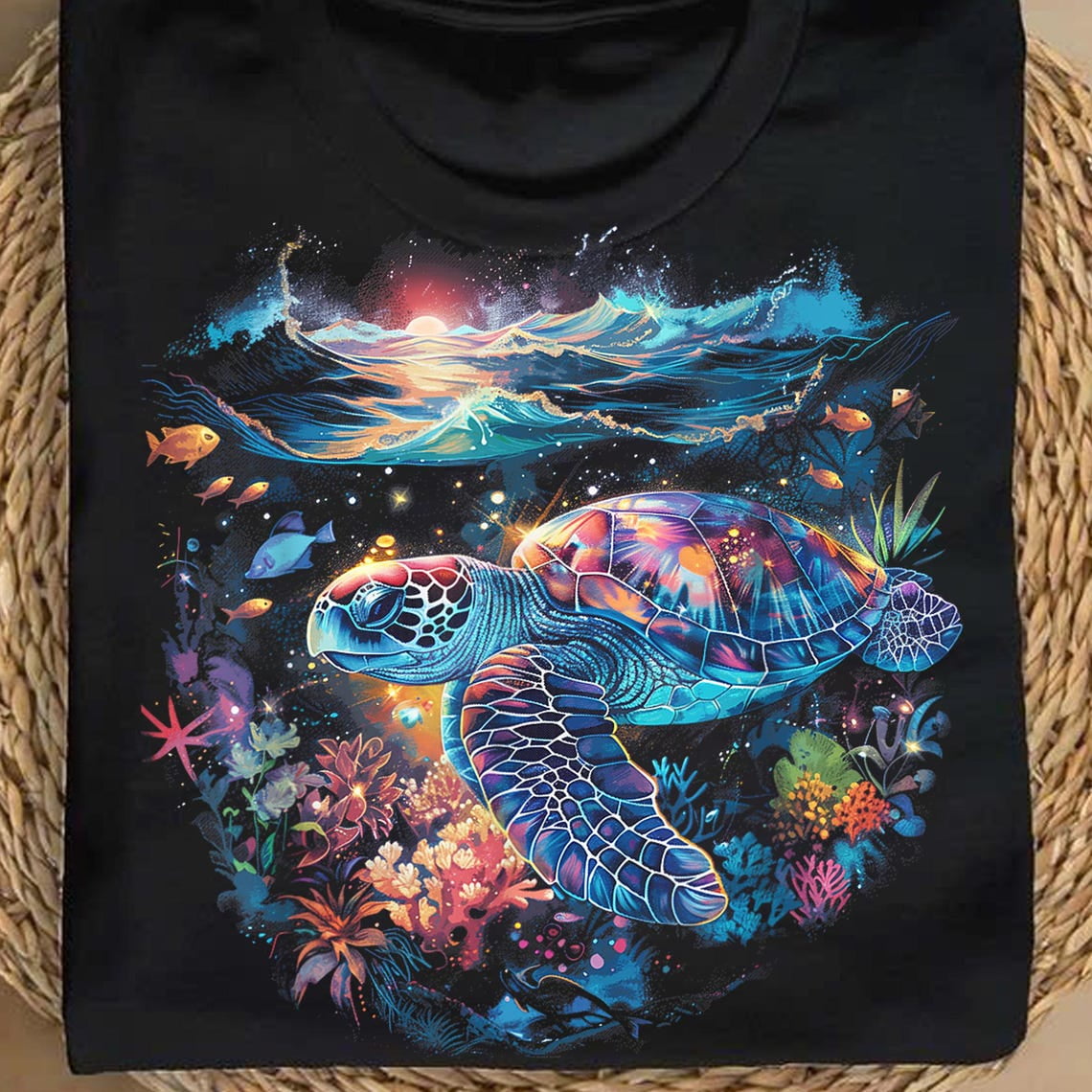 Tiny Hug Colorful Sea Turtle Ocean Life Sublimation Design All Size S ...