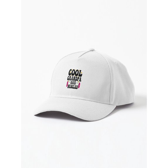 Tiny Hug Cool Grandpa Have Muscles Gym Powerlifting Grandpa Cap Hats ...