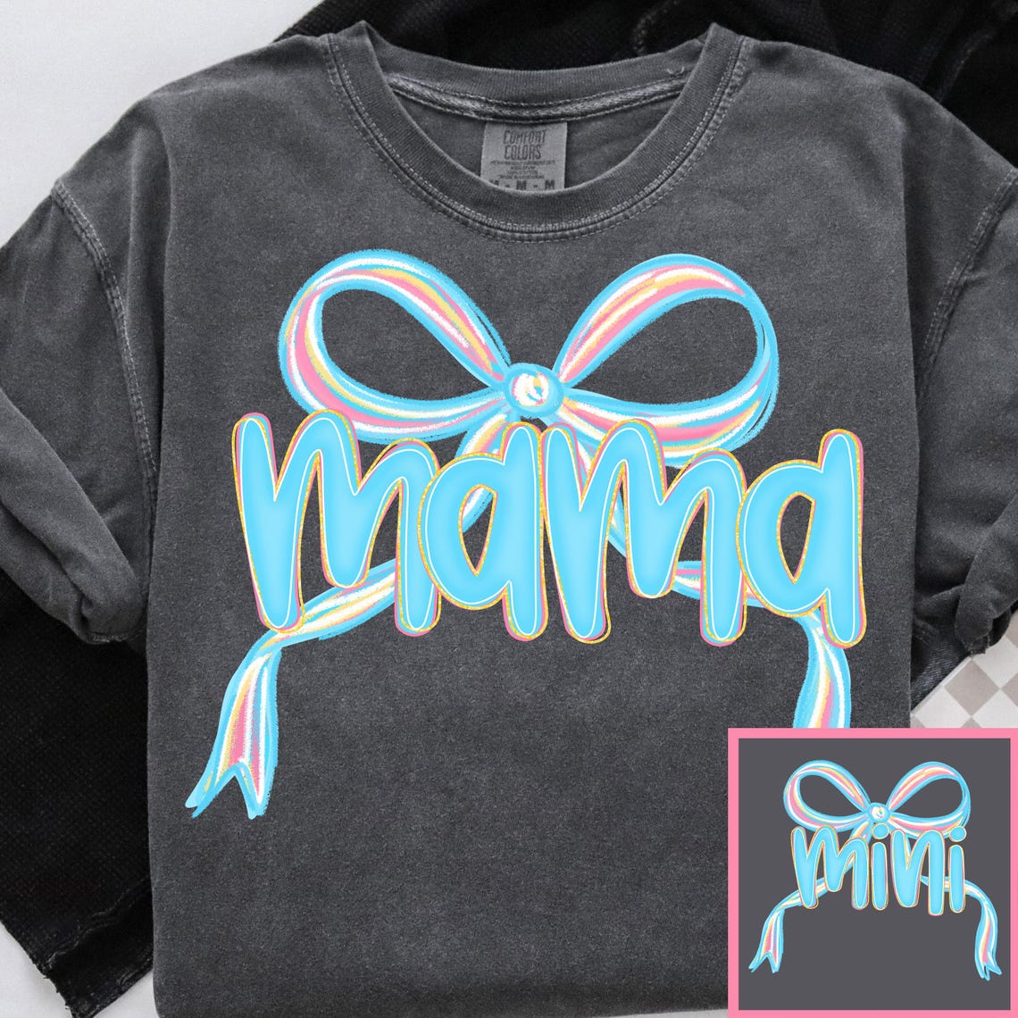 Tiny Hug Coquette Mama Mini, Mommy And Me Shirt Designs, Preppy Mama ...