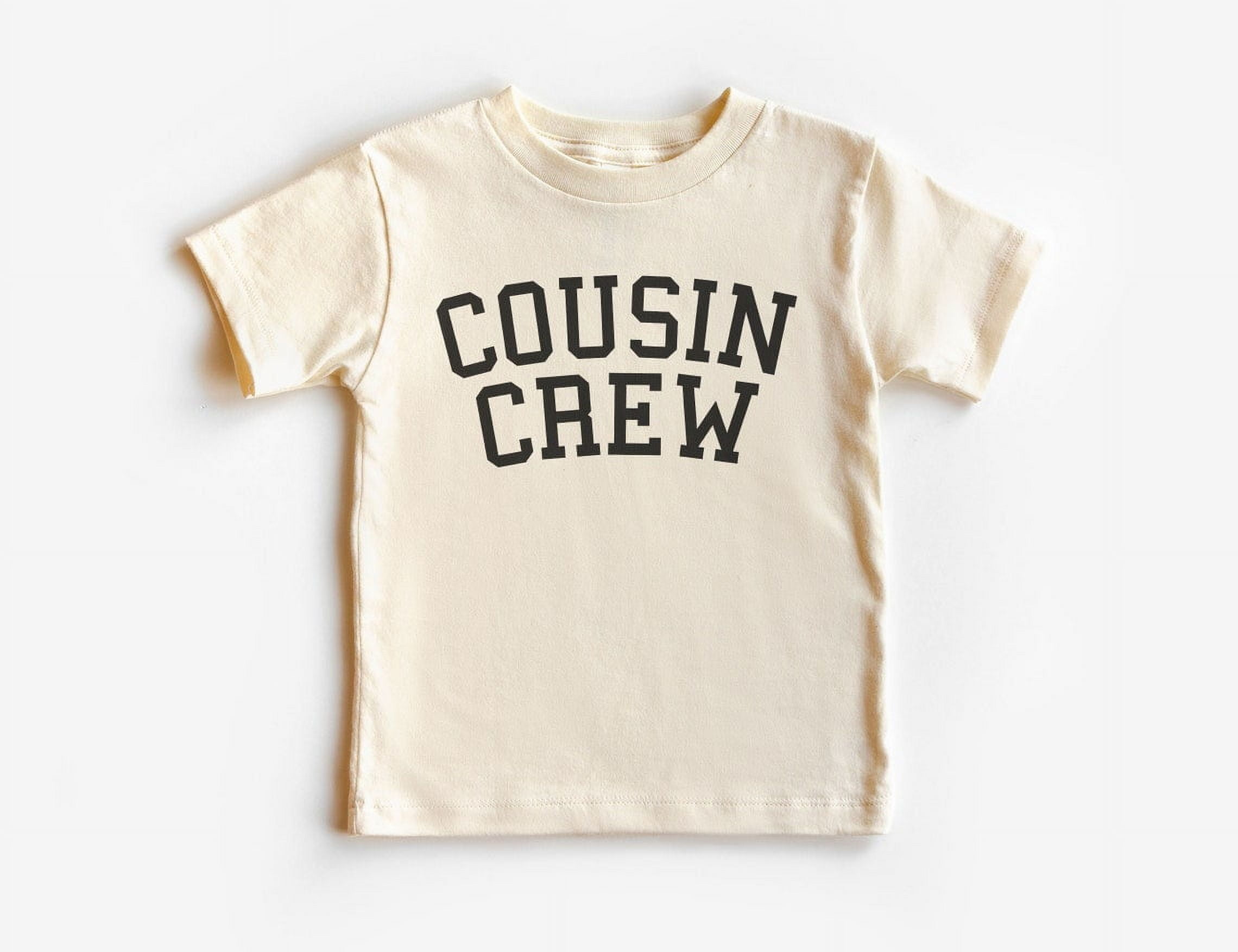 Tiny Hug Cousin Crew Toddler Shirt - Cute Matching Varsity Style Cousin Shirts - Natural Boho ...
