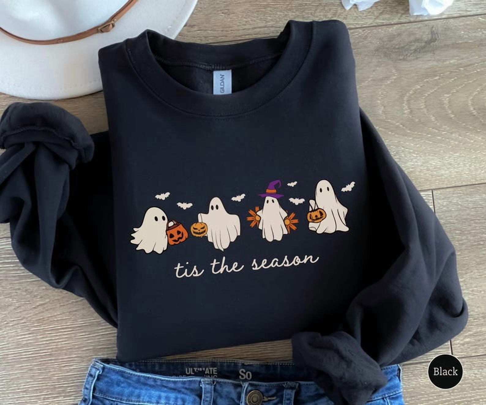 Tiny Hug Cute Ghost Happy Holiday Sweatshirt, Adorable Fall Pullover ...
