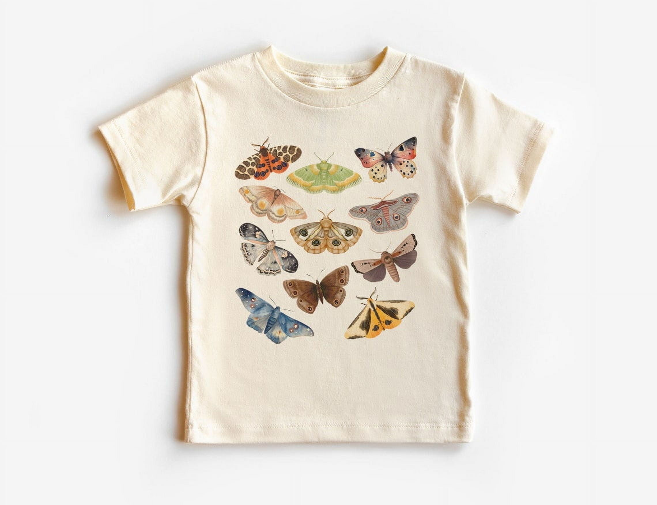 Tiny Hug Cute Moths In A Row Toddler Shirt - Fun Entomology Children'S ...