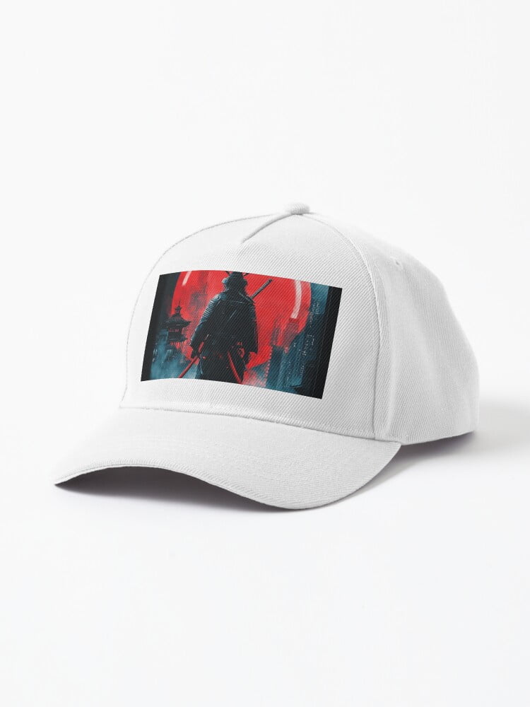 Tiny Hug Cyberpunk Samurai Bloodmoon Cap, Hats For Men, Gift For Him ...