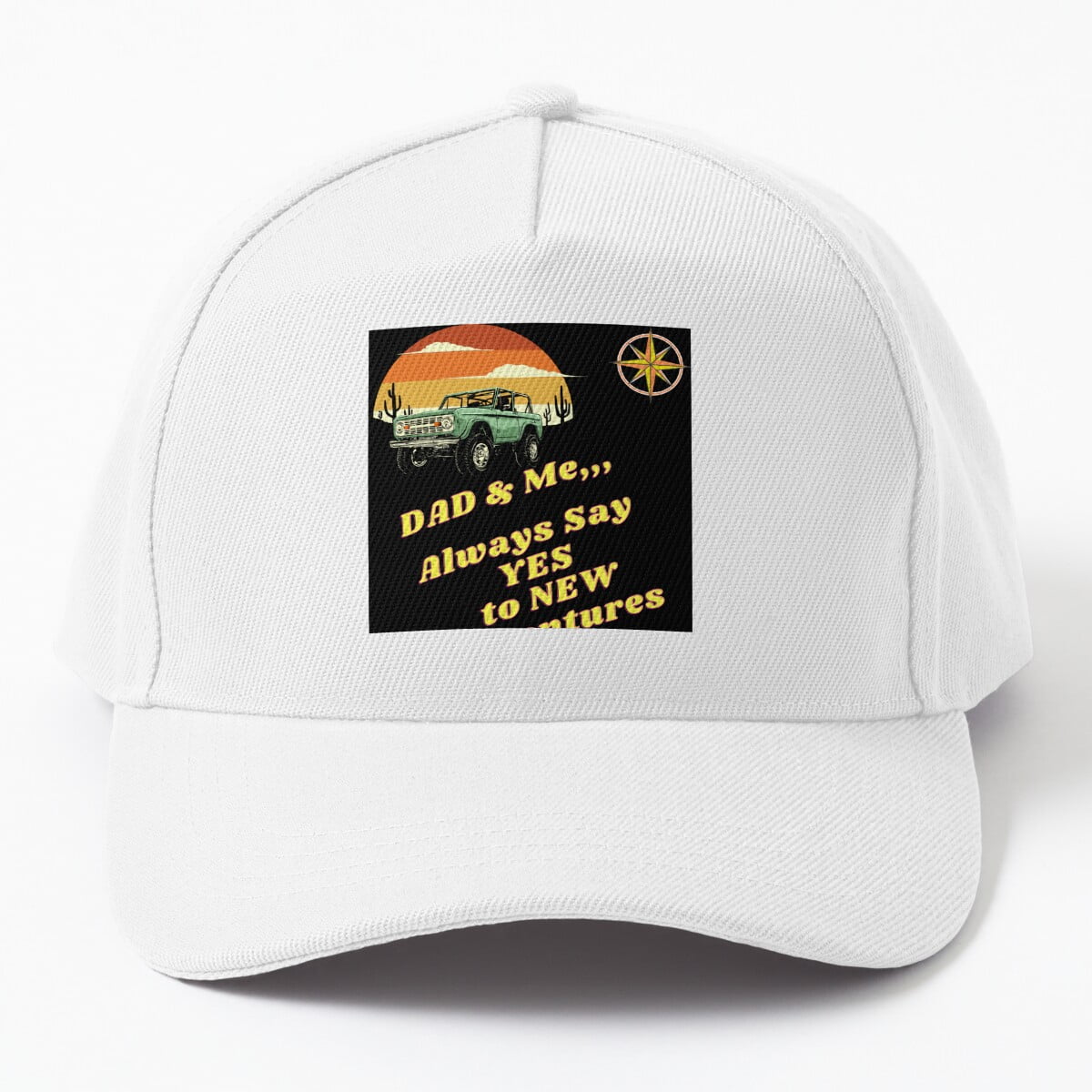 Tiny Hug Dad & Me Always Say Yes To New Adventure - Father'S Day Cap ...