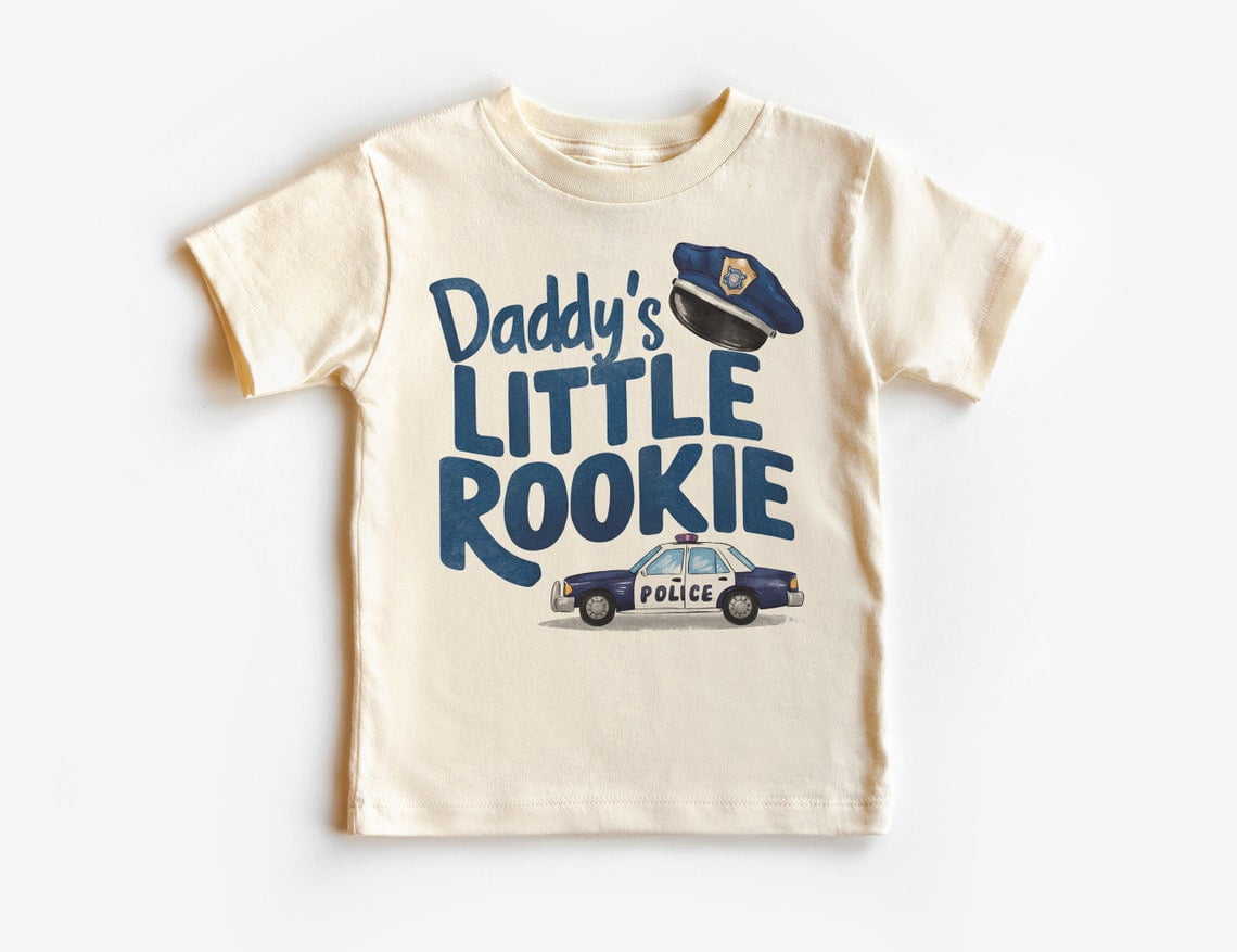 Tiny Hug Daddy'S Little Rookie Police Toddler Shirt - Police Car And ...
