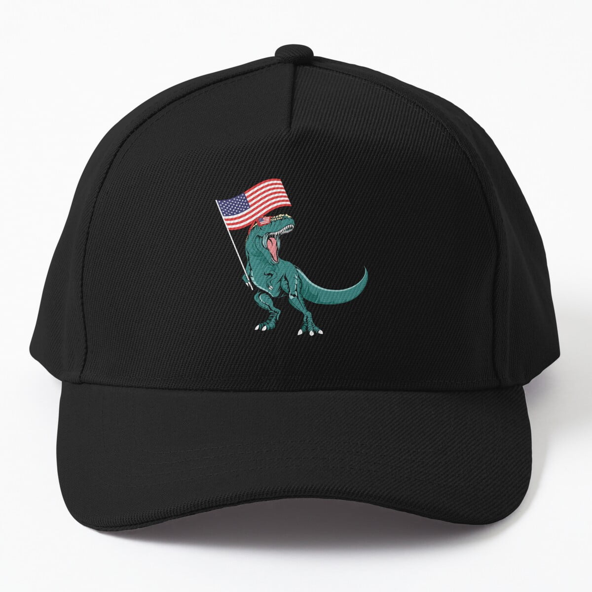 Tiny Hug Dinosaur T Rex Holding American Flag 4Th Of July Cap, Hats For ...