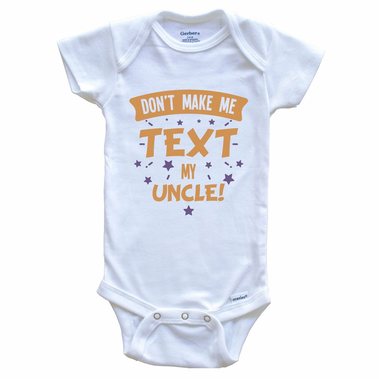 Tiny Hug Don'T Make Me Text My Uncle Funny Niece Nephew Baby Bodysuit ...
